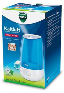 Wick Luftbefeuchter Ultraschall-Kaltluftbefeuchter, 4,5 l Wassertank, kompatibel mit den VapoPads Duftpads mit ätherischen Ölen, blau|weiß