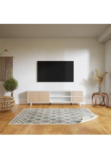 MYCS Lowboard Eiche - TV-Board: Schubladen in Eiche & Türen in Eiche - Hochwertige Materialien - 190 x 52 x 34 cm, Komplett anpassbar