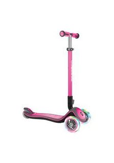 Globber Elite Deluxe mit Leuchtrollen, Scooter pink/schwarz Bauweise: Dreirädrig Tragkraft: 50 kg Altersangabe: ab 36 Monaten Zielgruppe: Schulkinder, Kindergartenkinder