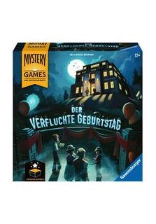 Ravensburger Mystery Games - Der verfluchte Geburtstag, Partyspiel Spieleranzahl: 2 - 4 Spieler Spieldauer: 1 Stunde und 30 Minuten Altersangabe: ab 12 Jahren Serie: Mystery Games