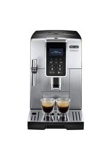 De'Longhi Dinamica ECAM 350.35.SB, Vollautomat silber/schwarz Kapazität: 1,8 Liter Verbrauch: 1.450 Watt (Betrieb) Fassungsvermögen: 300 g Bohnenbehälter: 1