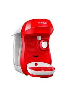 Bosch Tassimo Happy TAS1006, Kapselmaschine rot/weiß Kapazität: 0,7 Liter Verbrauch: 1.400 Watt (Betrieb) System: Tassimo Abmessungen: 175 x 305 x 265 mm