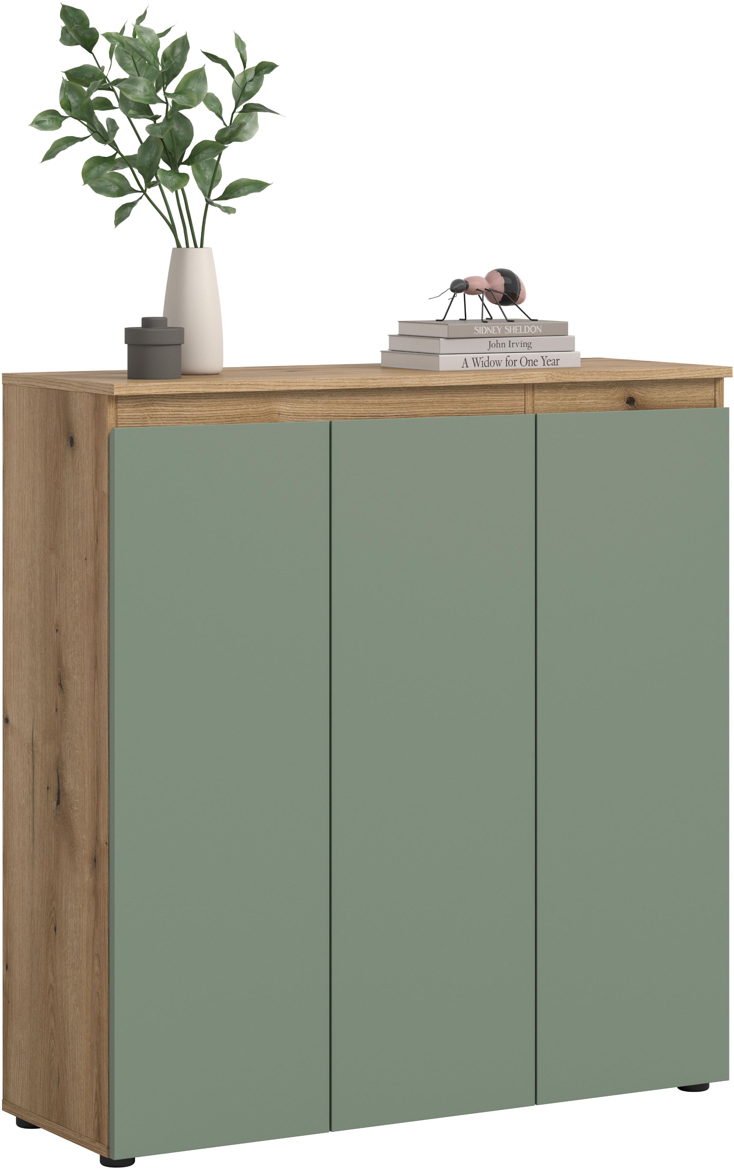 Küchenregal Mit Türen Mehrschichtiger Küchenschrank Mit Gewürzregal & Geschirraufbewahrung – 42x23x48 Cm, Aus Alpenbambus, Mit Changhong-Acryl- Türen – Braun