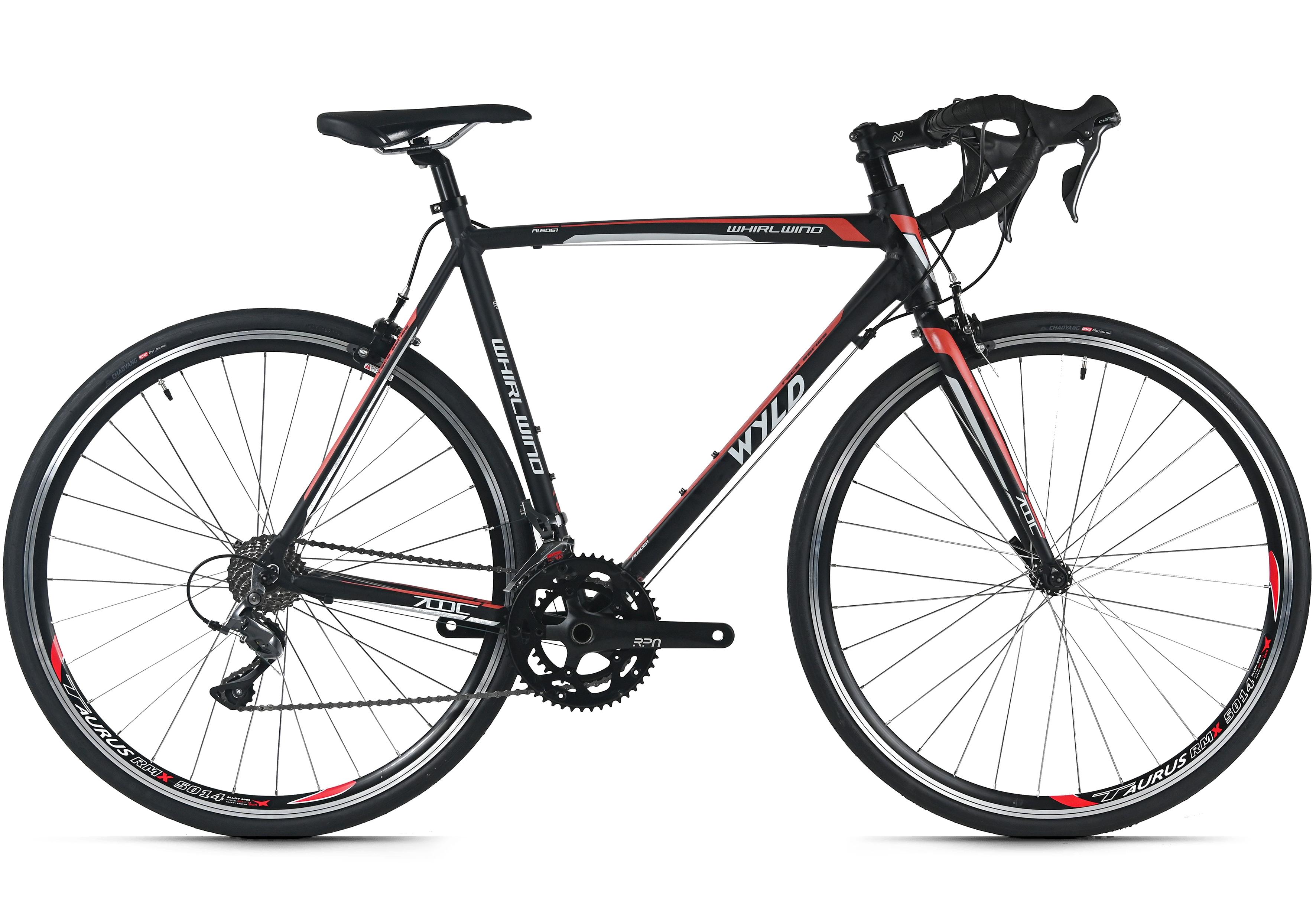 WYNN Rennrad 28 Zoll ROD1.0 – 14-Gang SHIMANO, Alu-Rahmen, 62 Cm RH, In Schwarz Glänzend, Für 190–200 Cm